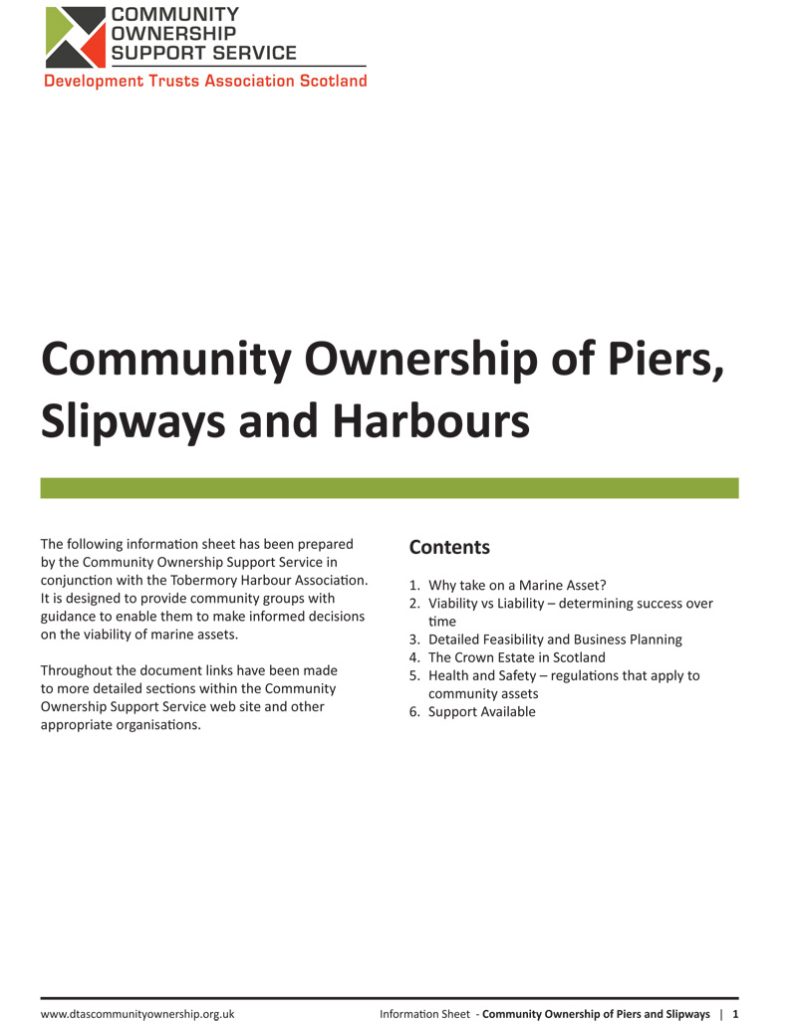 Fact Sheets and Tools - DTAS Community Ownership Support Service