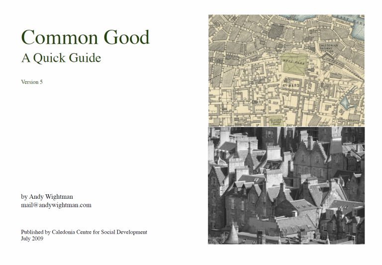 Common Good – A Quick Guide - DTAS Community Ownership Support Service
