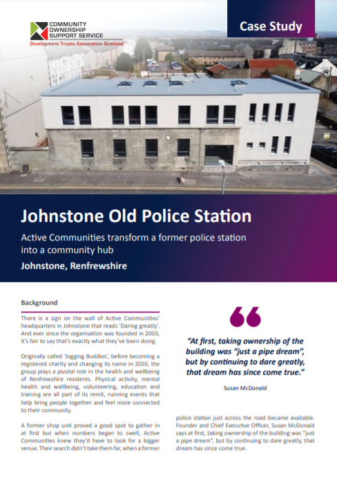 Johnstone Old Police Station – Case Study 2021 - DTAS Community ...