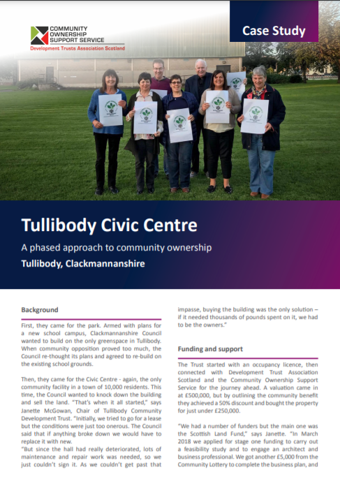 Tullibody Civic Centre – Case Study 2021 - DTAS Community Ownership ...