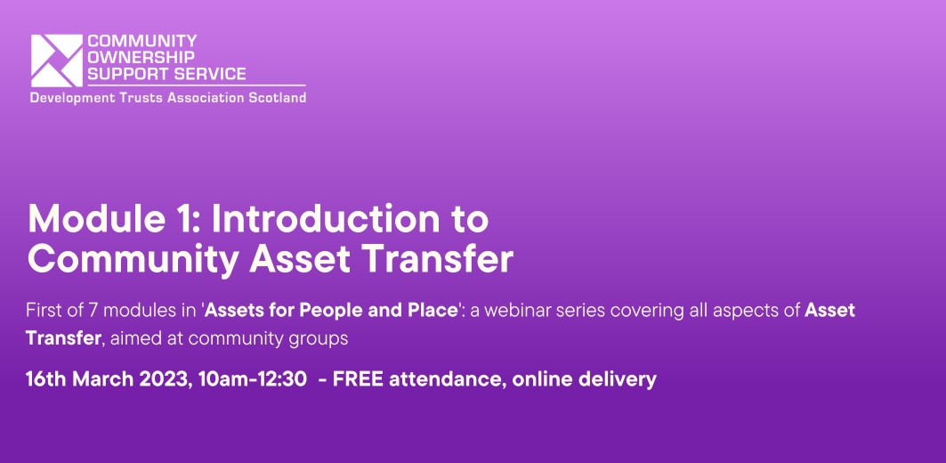 Module 1: Introduction to Asset Transfer - DTAS Community Ownership ...